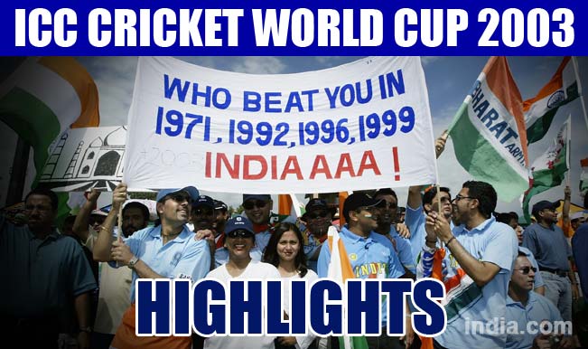 Icc Cricket World Cup 2003 : Latest News, Videos and Photos on Icc ...