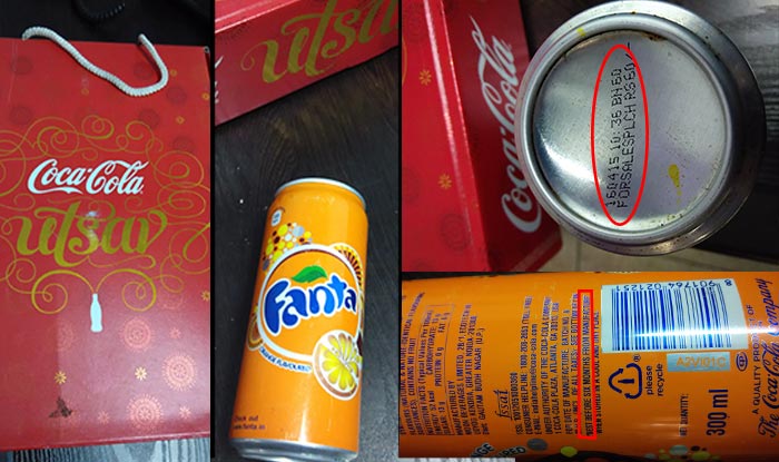 Beware! Expired Fanta can found in Coca Cola Diwali Utsav gift bag: Be ...