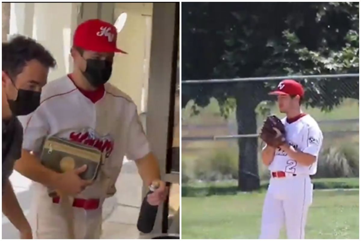 Nick Jonas Baseball Uniform