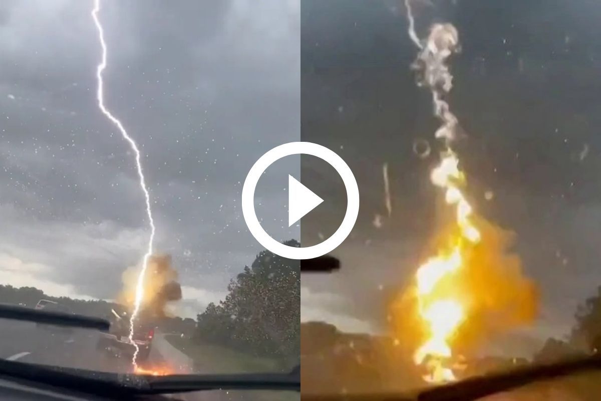 Car Getting Hit By Lightning