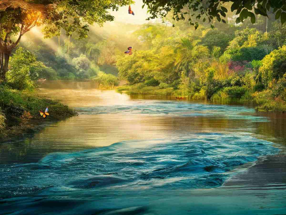 Experience The Blissful Greenery And Rivers That Flow Through The ...